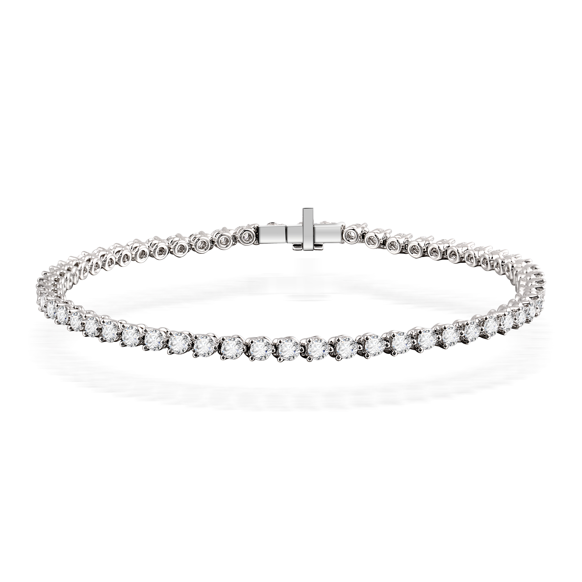 PT950 diamond tennis bracelet